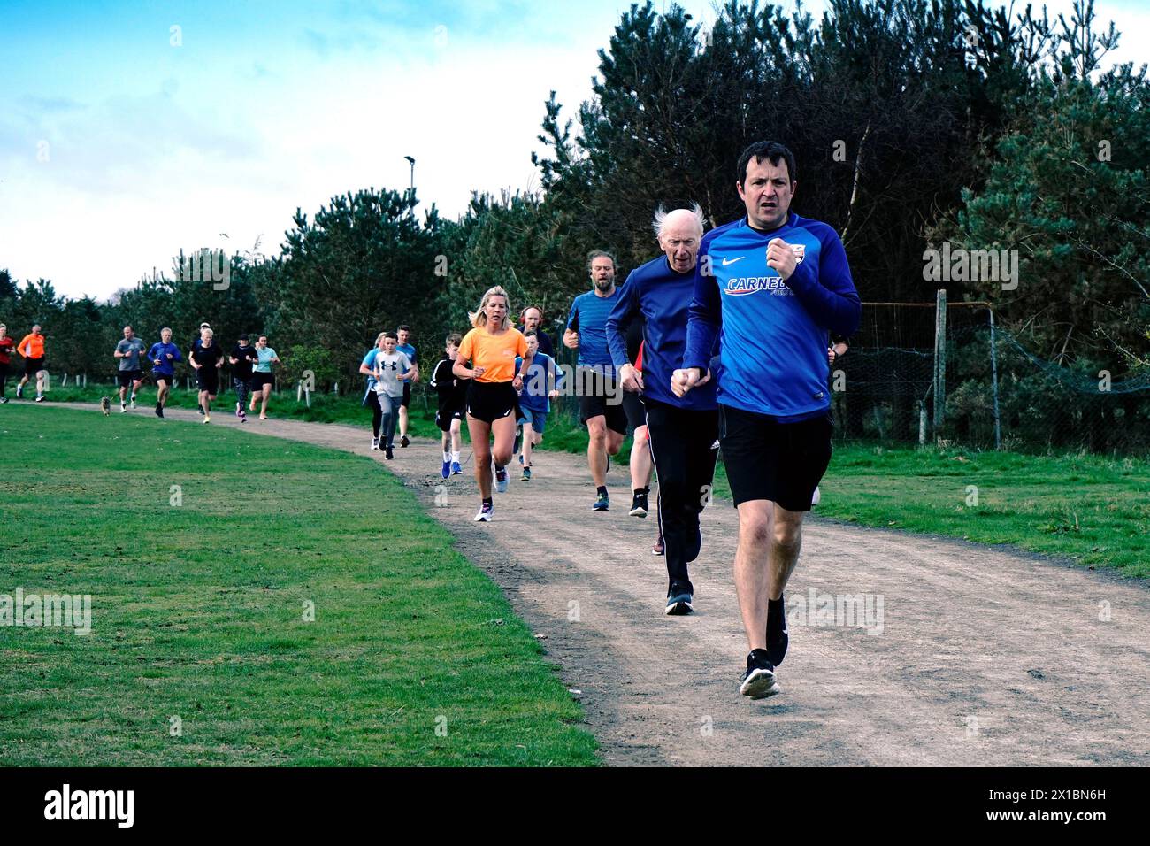 Parkrun at Montrose, Angus, Scotland Stock Photo - Alamy