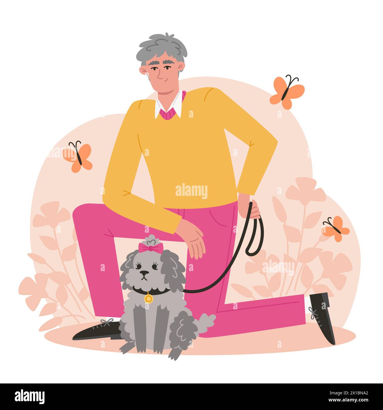 Elderly dog and puppy Cut Out Stock Images & Pictures - Alamy