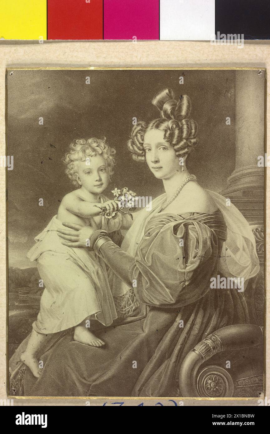 Franz Joseph I, Emperor of Austria, children image. Franz Joseph at lap of his mother ...