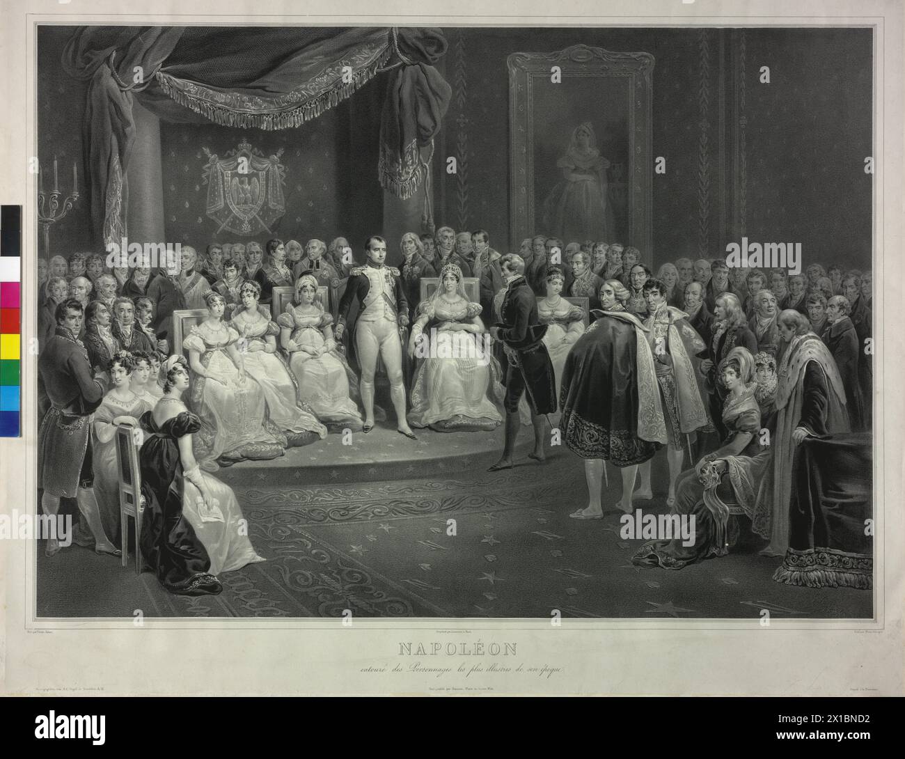 Napoleon I Bonaparte, Emperor of the French, midst of illustrious ...