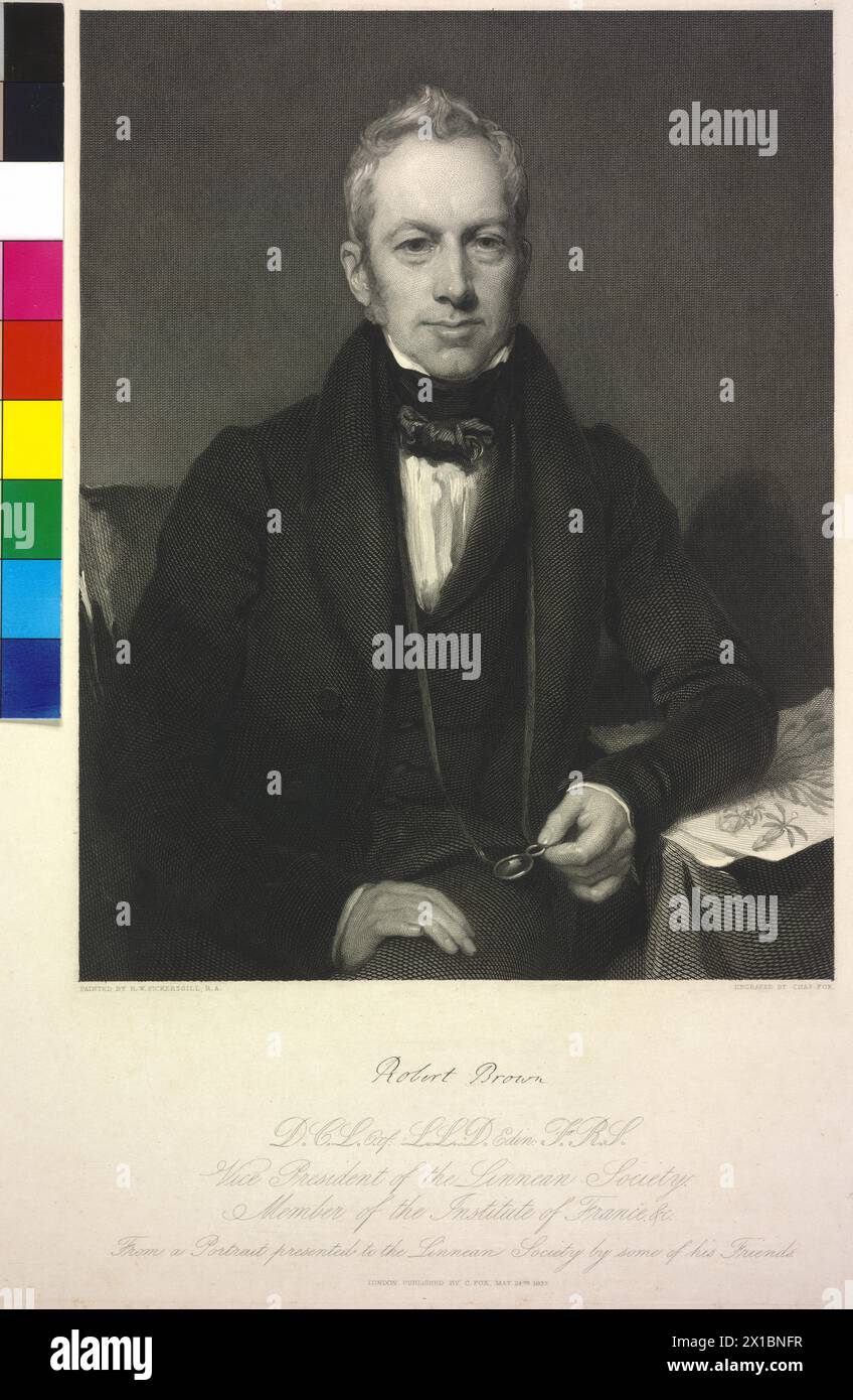 Brown, Robert, copper engraving / etching by Charles Fox based on a ...
