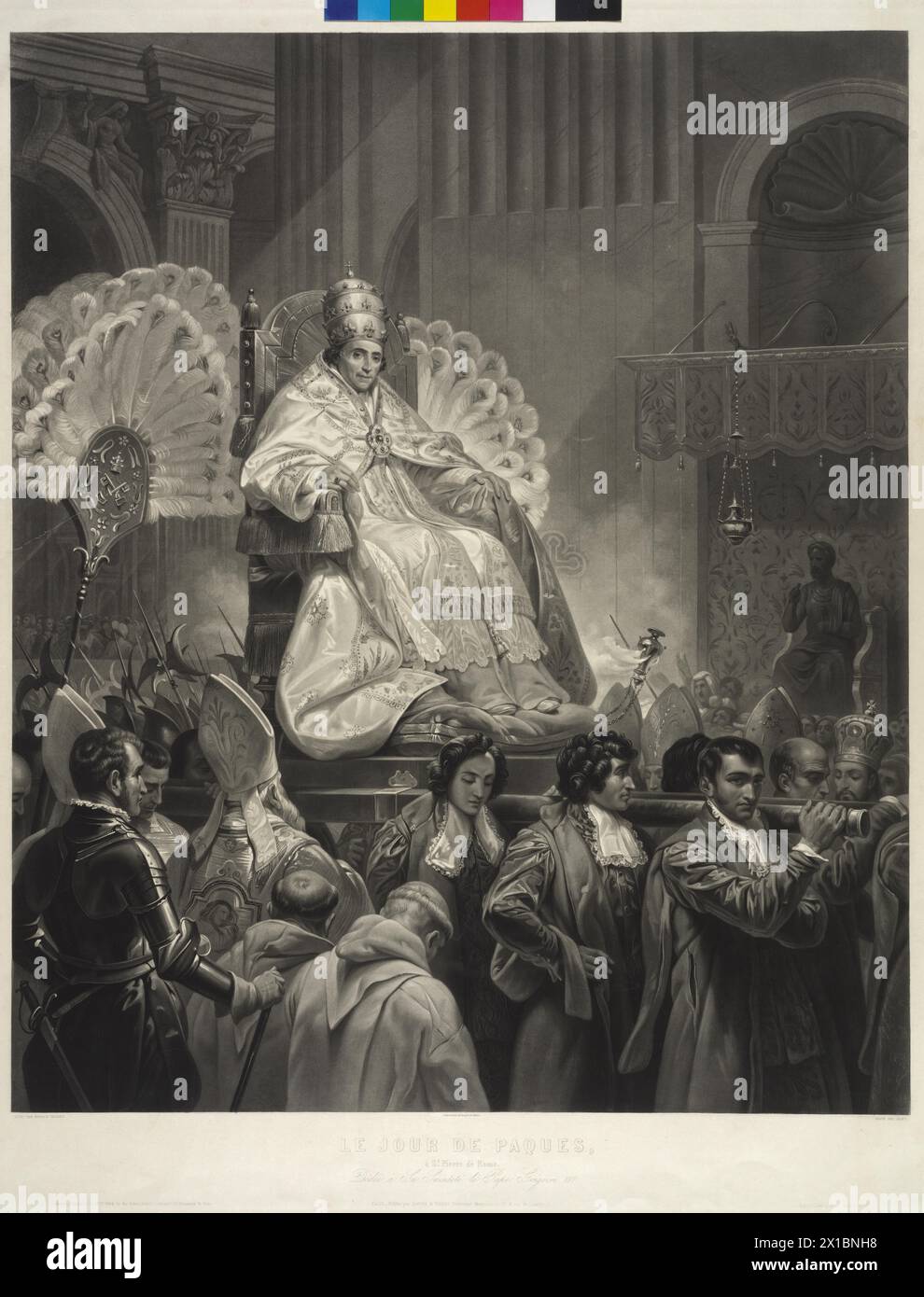 Pius VII, pope, Pius VII passing by the statue of the Saint Peter in ...