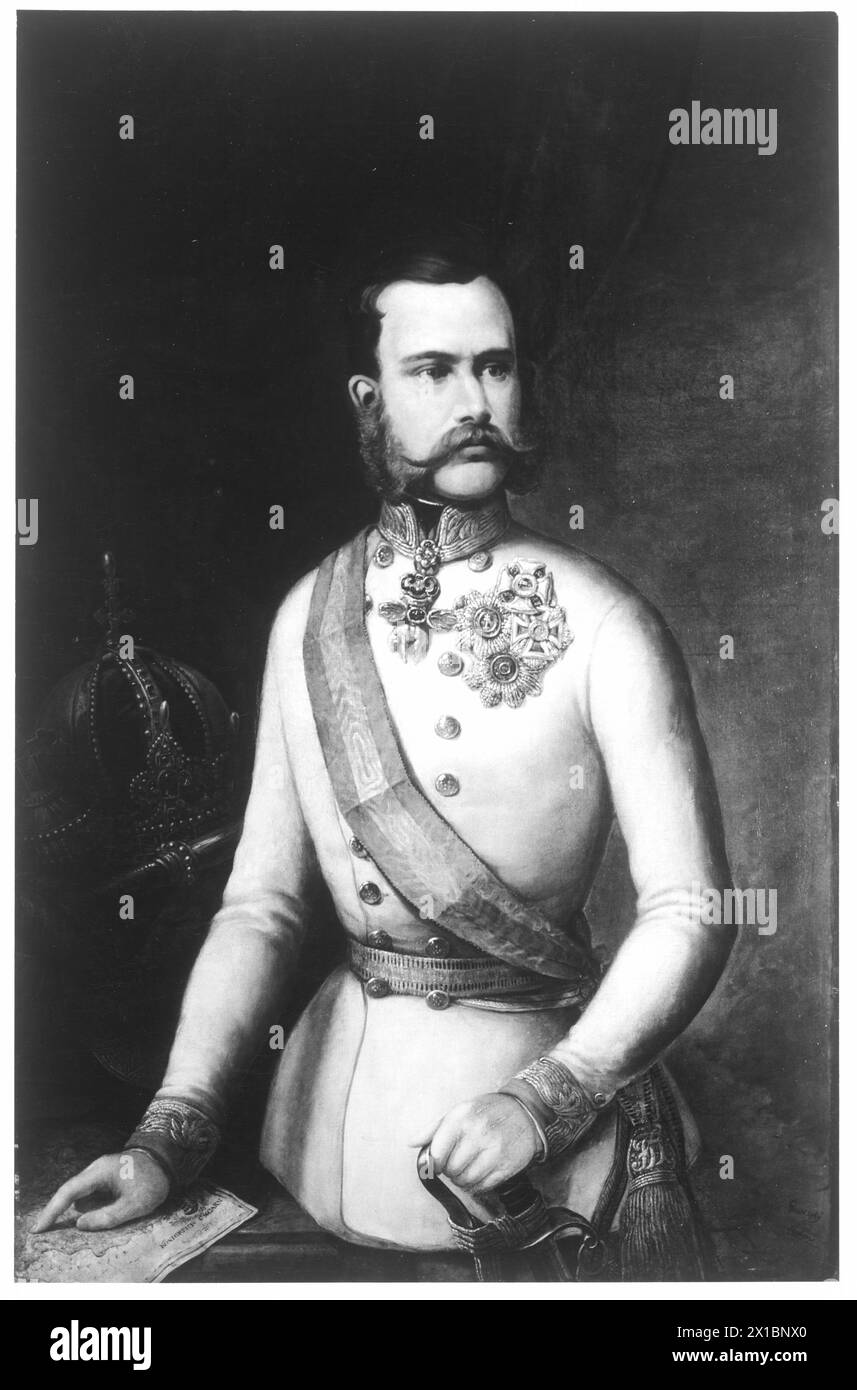 Franz Joseph I, Emperor of Austria, picture in crusade uniform of an ...