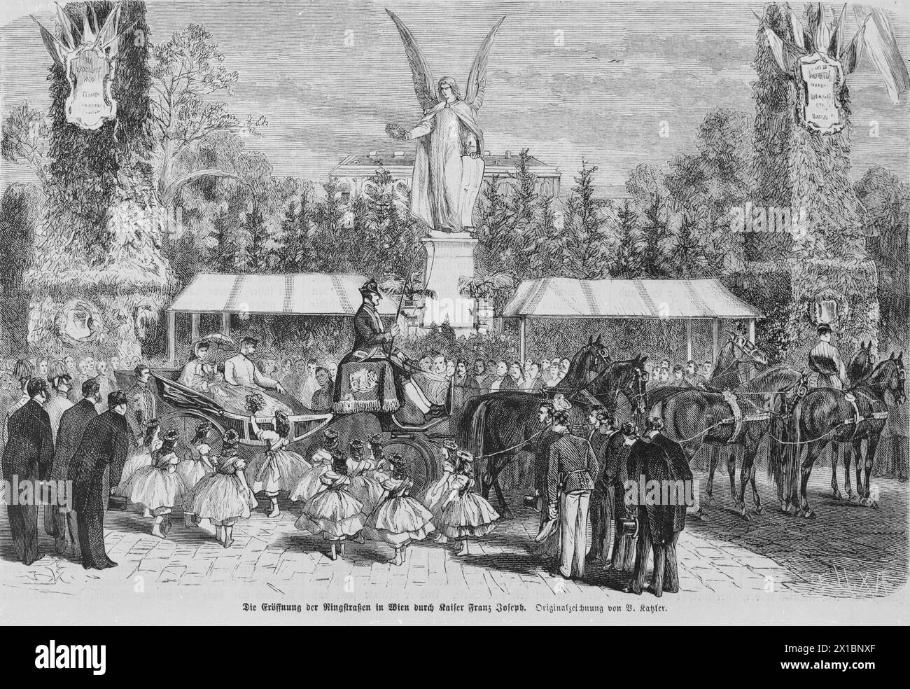 Opening of the Viennese Ringstrasse, Emperor Franz Joseph I and ...