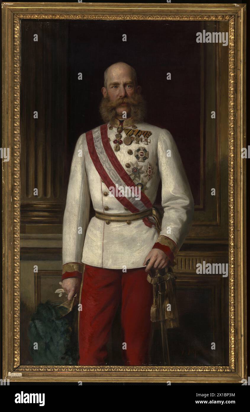 Franz Joseph I, Emperor of Austria (1830-1916), picture in gala uniform ...