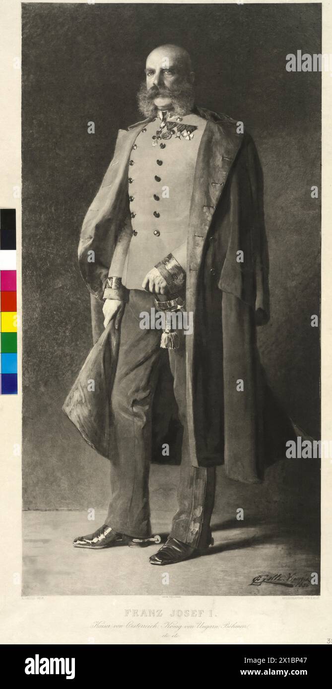Franz Joseph I, Emperor of Austria, picture in uniform. heliography von ...