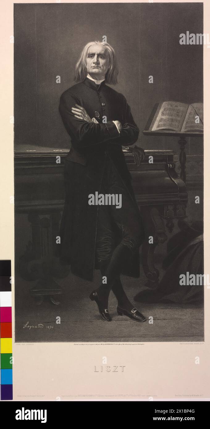 Liszt, Franz, painting by fortune Joseph Seraphin Layraud, portrayed in ...