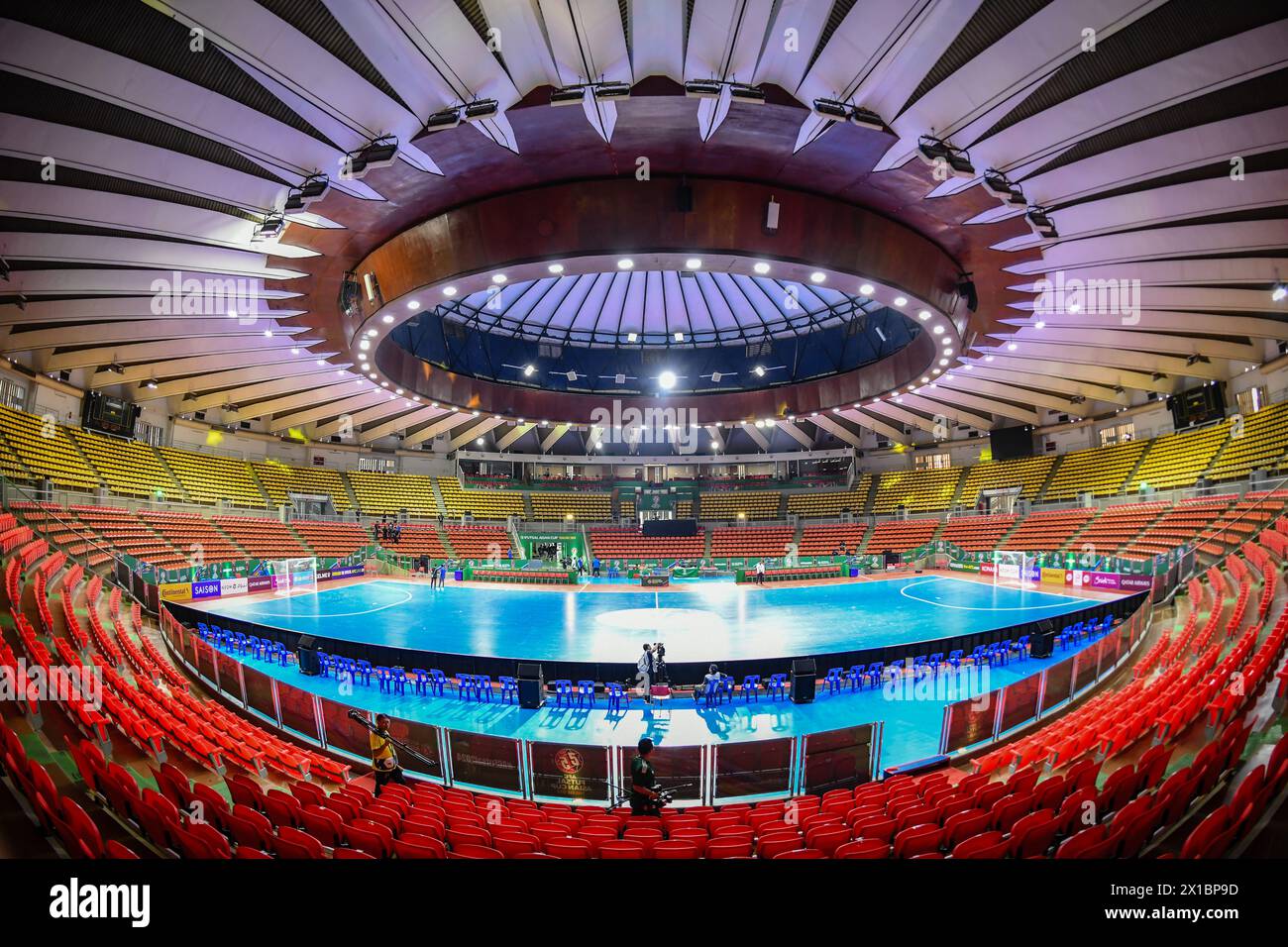 View of the indoor Stadium Huamark during the AFC Futsal Asian Cup ...