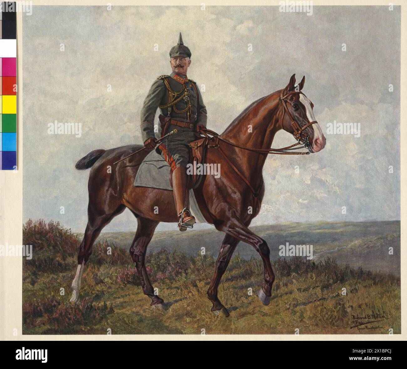 William II, German Emperor and King of Prussian, equestrian image ...