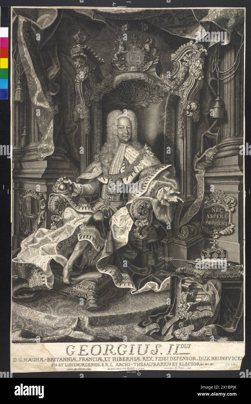 George II, King of England elector of Hanover, ad vivum painting by ...