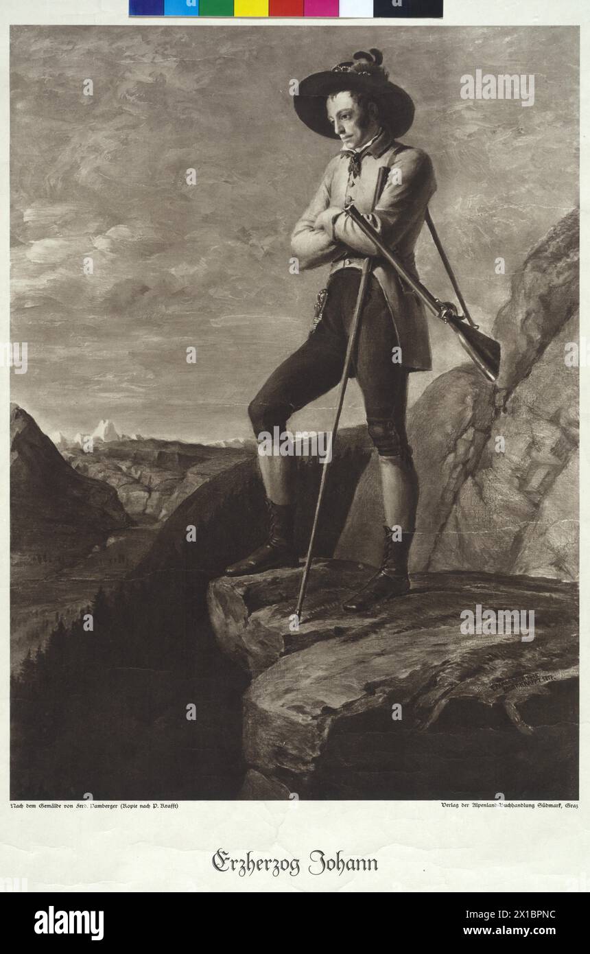 Archduke Johann of Austria as hunter at Hochschwab. replica by ...