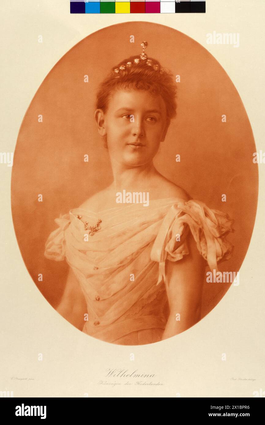 Wilhelmina, Queen the Netherlands, painting by Karl Strassguertl ...