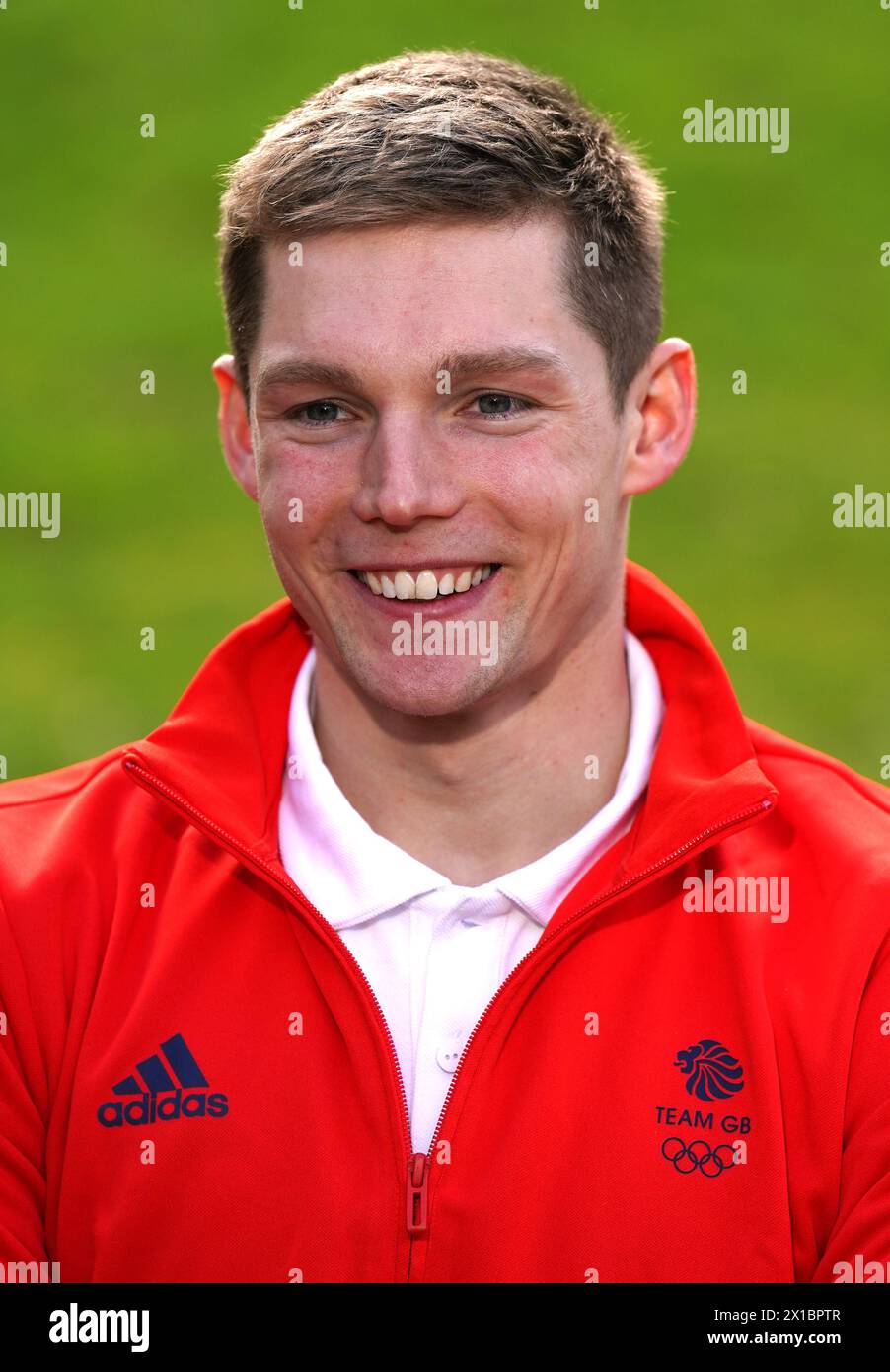 Duncan Scott speaks to the media during the Team GB Paris 2024 swimming ...