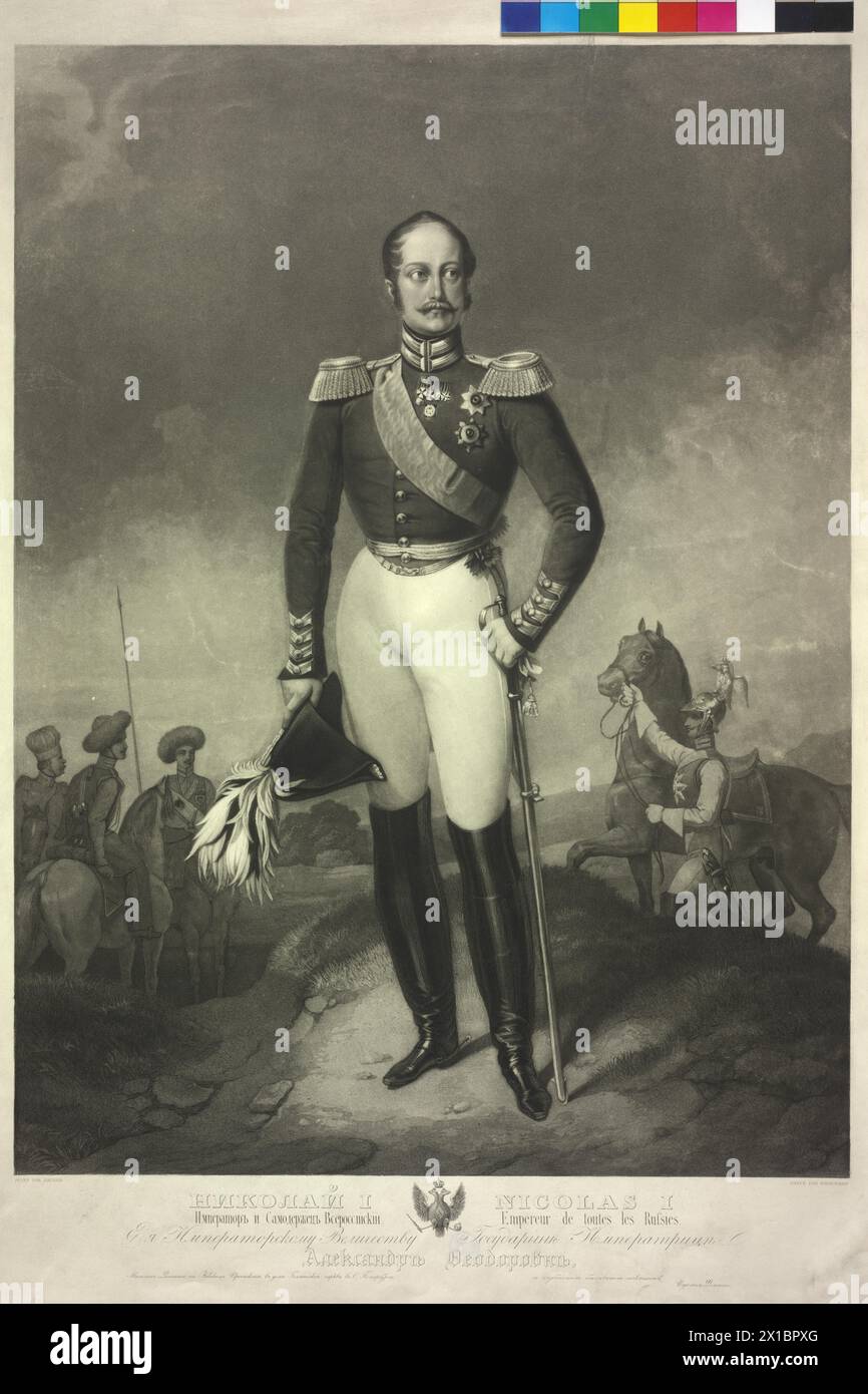 Nicholas I, Emperor of Russia, etching / aquatint by Alexandre Vincent ...