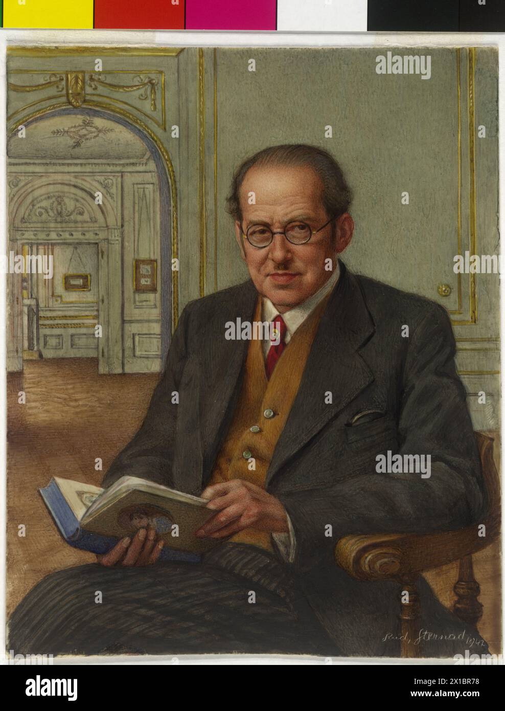 Reichel, Anton, picture (half-length sitting, aught lefthand ...