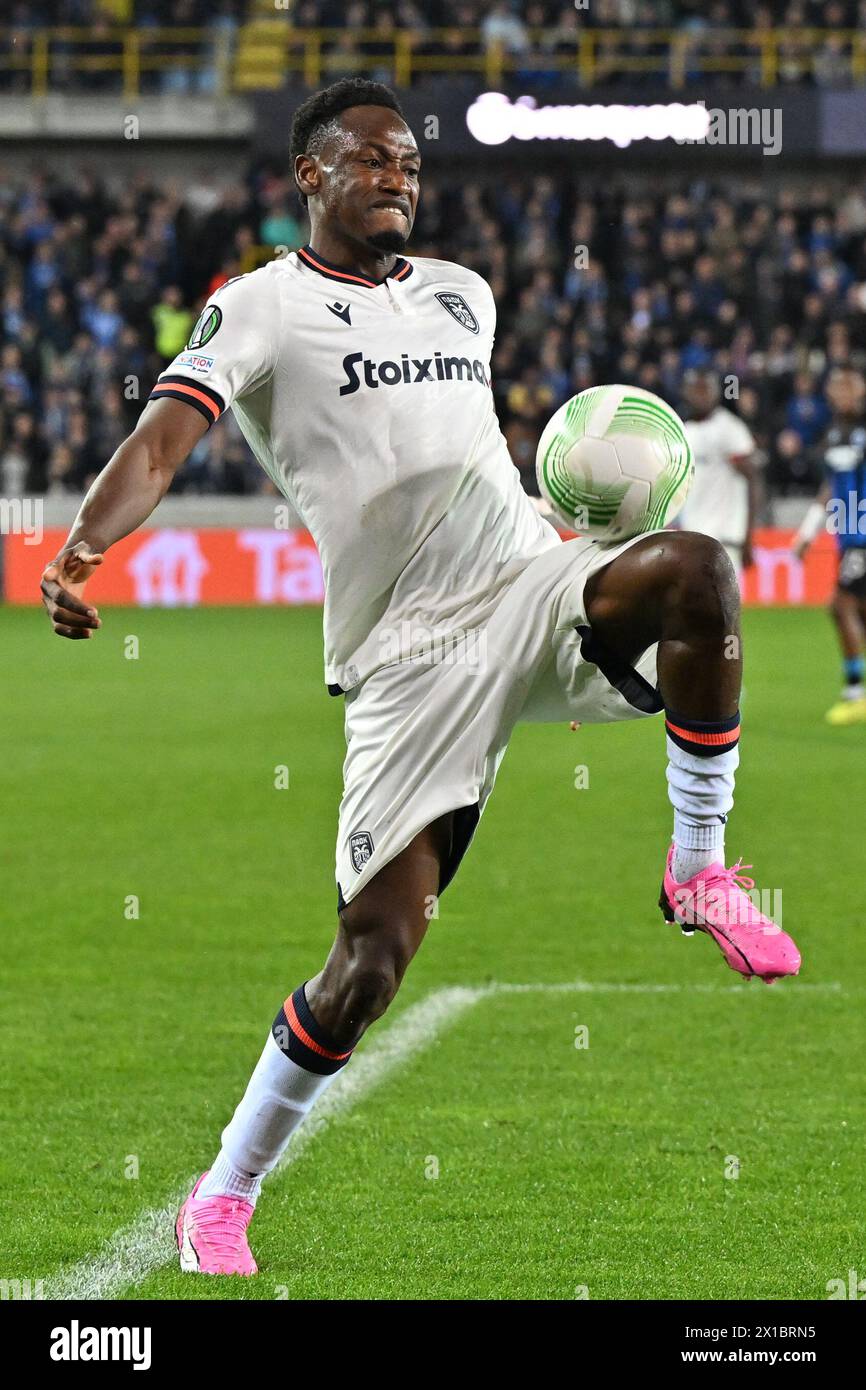 Abdul Rahman Baba (21) of PAOK pictured in action during the Uefa ...