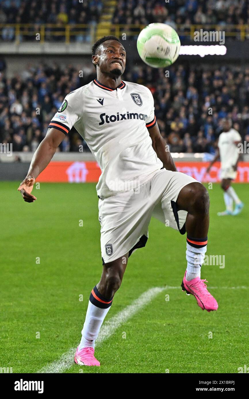 Abdul Rahman Baba (21) of PAOK pictured in action during the Uefa ...
