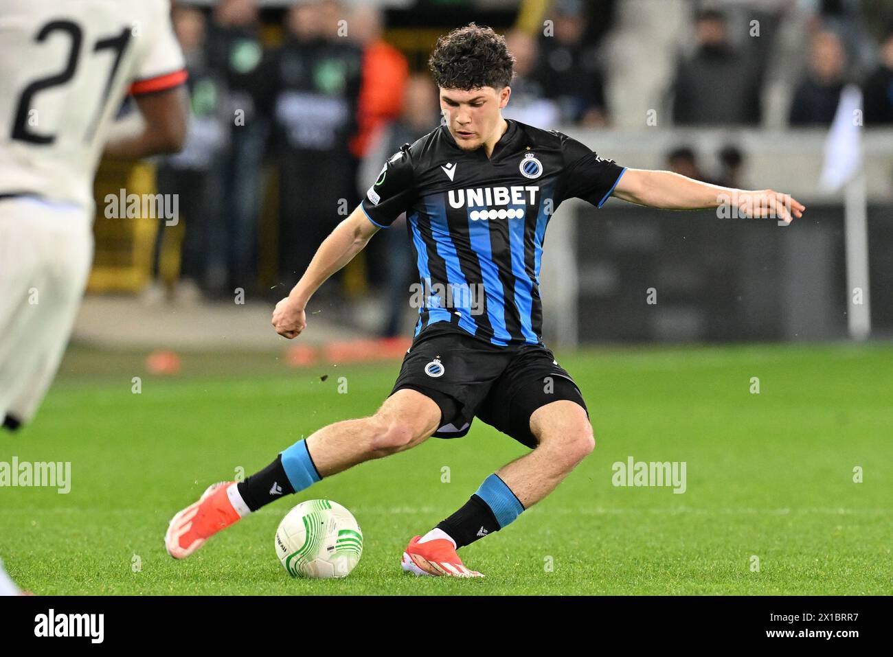 Kyriani Sabbe (64) of Club Brugge pictured during the Uefa Conference ...