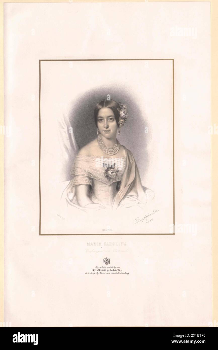 Marie Caroline, archduchess of Austria, - 19830422 PD10863 - Rechteinfo ...