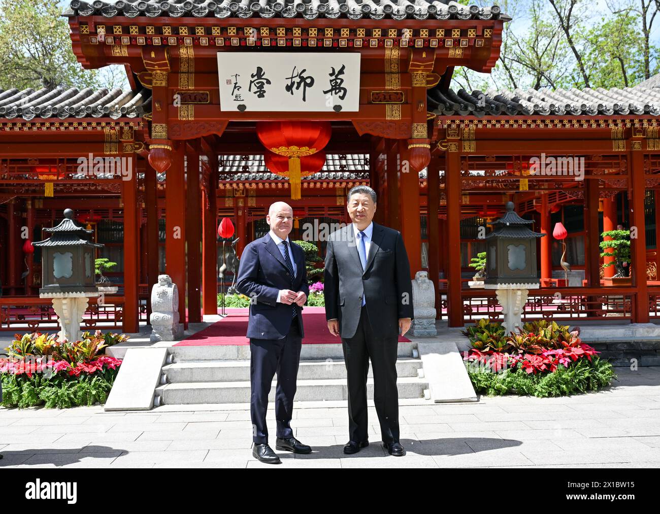 Beijing, China. 16th Apr, 2024. Chinese President Xi Jinping and German ...