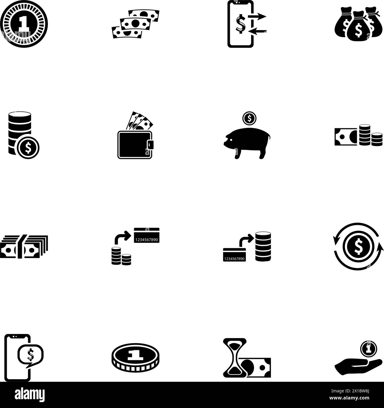 Group of banknotes Stock Vector Images - Alamy