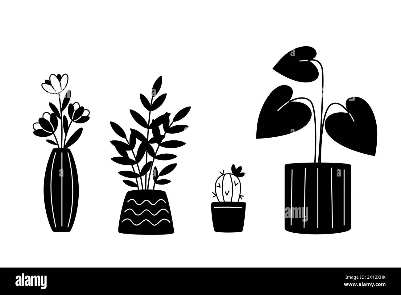 Pots vector cut Stock Vector Images - Alamy