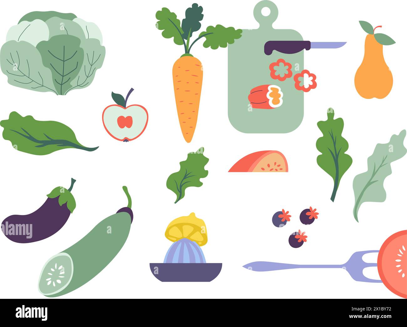 Healthy meal prep set Stock Vector Images - Alamy