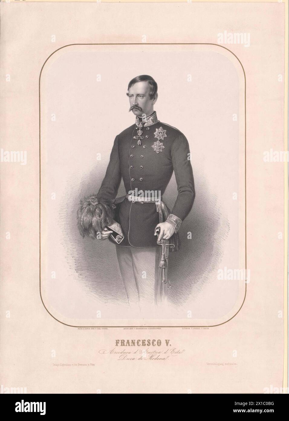 Francis V, Archduke of Austria-Este duke of Modena, - 19830422 PD137177 ...