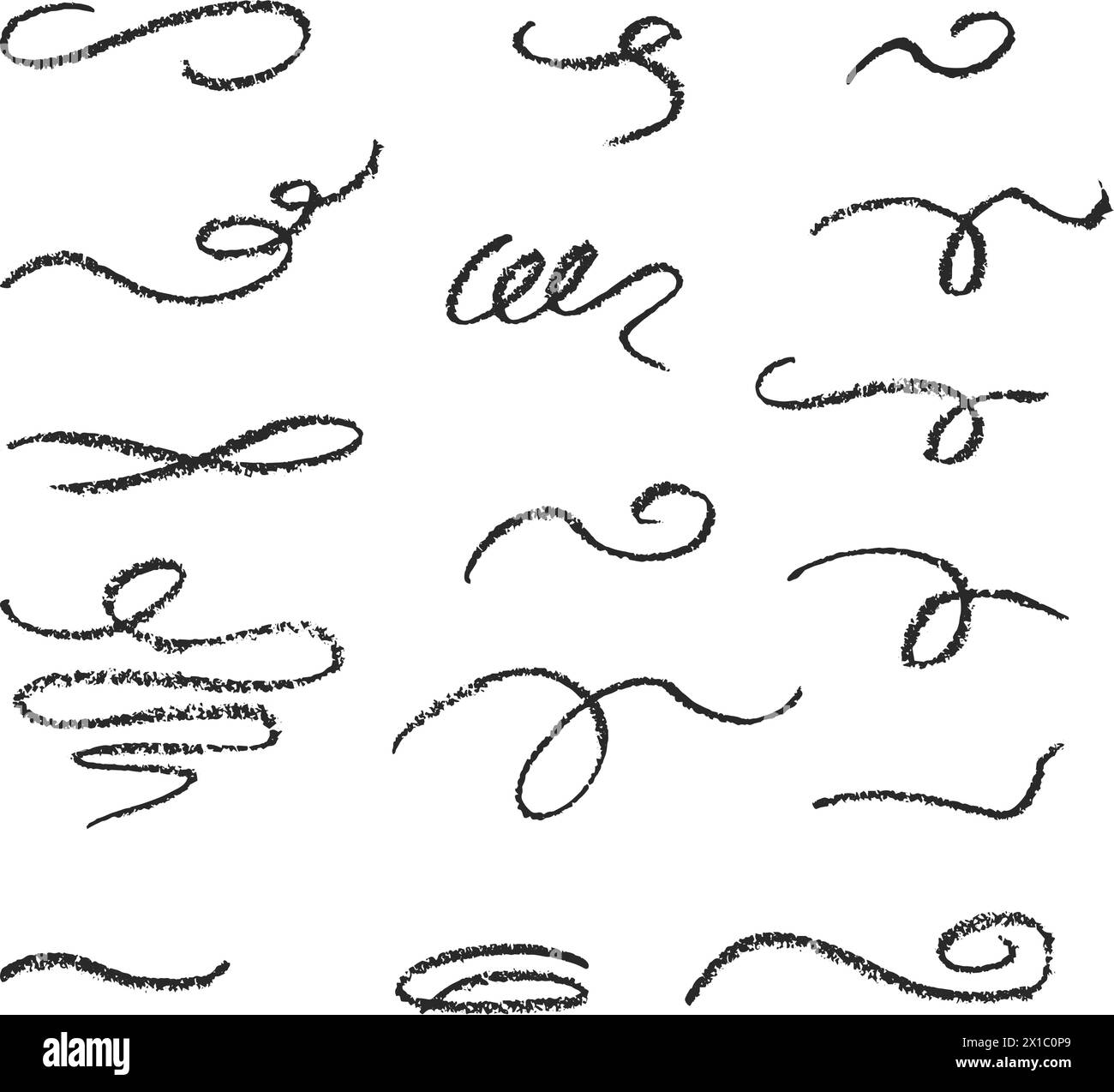 Set of hand drawn swashes hi-res stock photography and images - Alamy