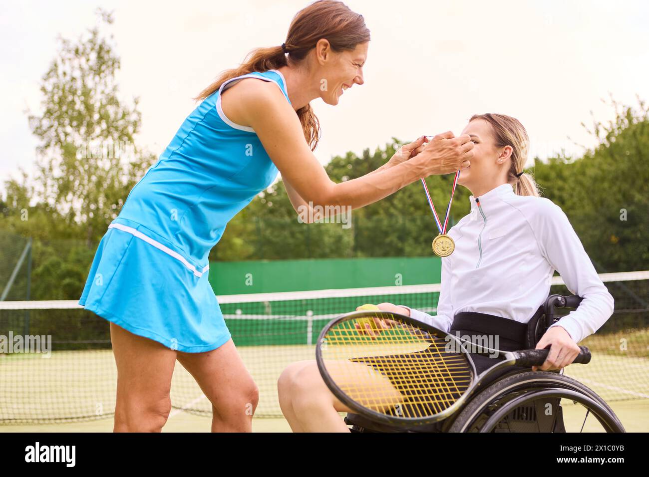 Emotional female athlete medal hi-res stock photography and images - Alamy