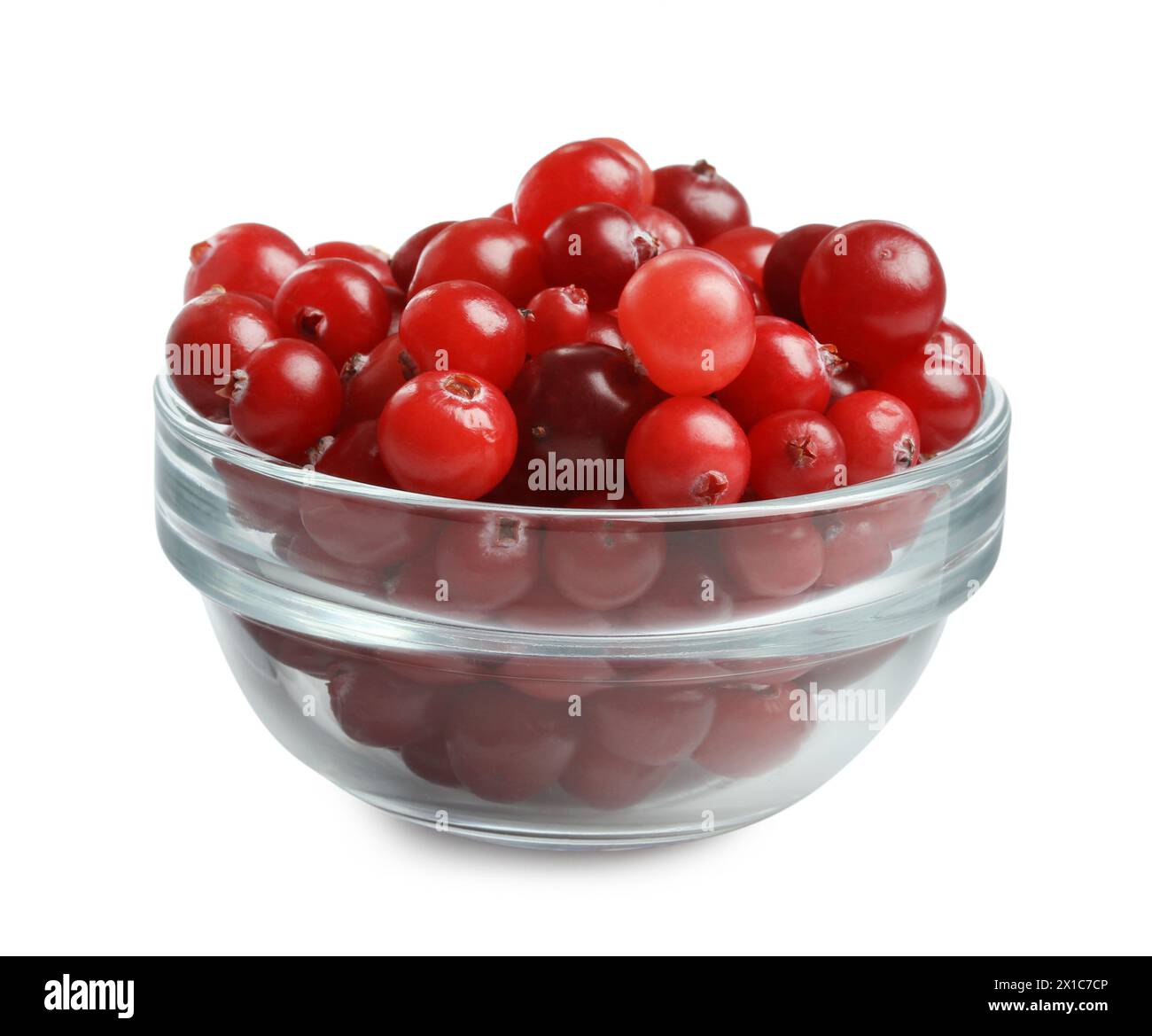 Glass bowl of fresh ripe cranberries isolated on white Stock Photo - Alamy