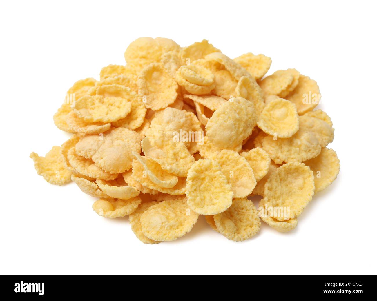 Breakfast cereal. Tasty sweet corn flakes isolated on white Stock Photo ...