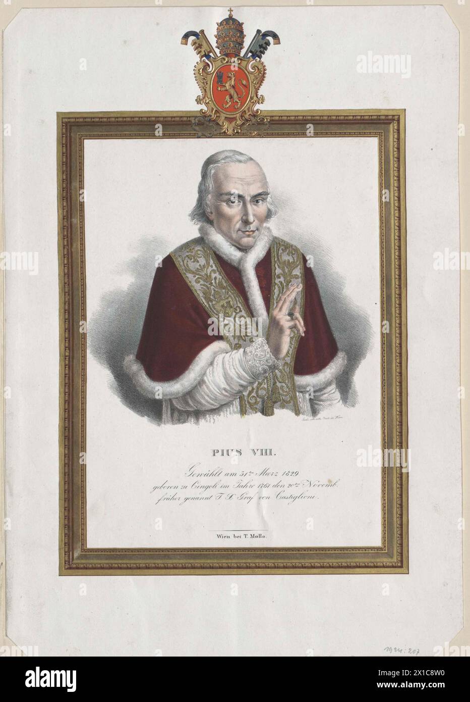 Pius VIII, pope, - 19830422 PD63150 - Rechteinfo: Rights Managed (RM ...