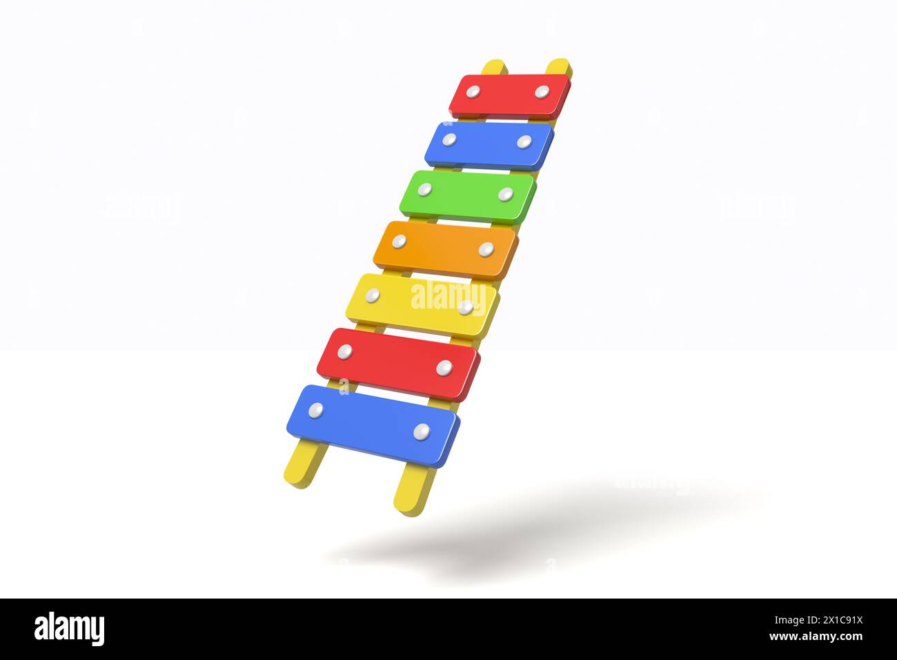 Colorful xylophone with mallets on white background Stock Photo - Alamy