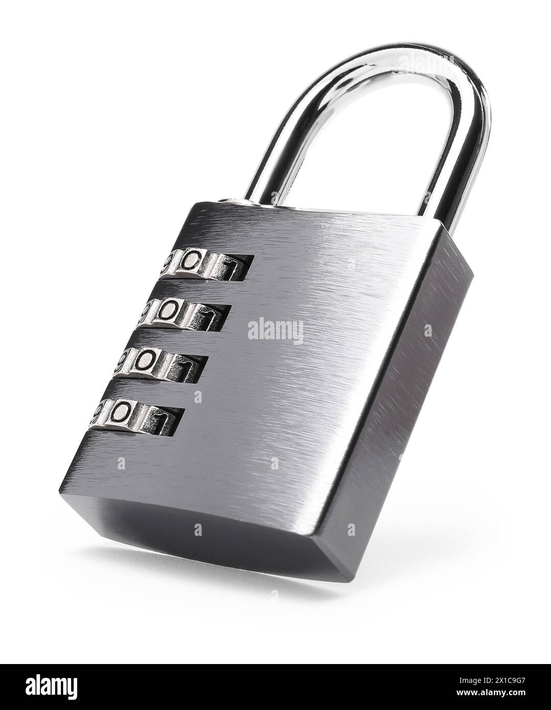Locked steel combination padlock isolated on white Stock Photo - Alamy