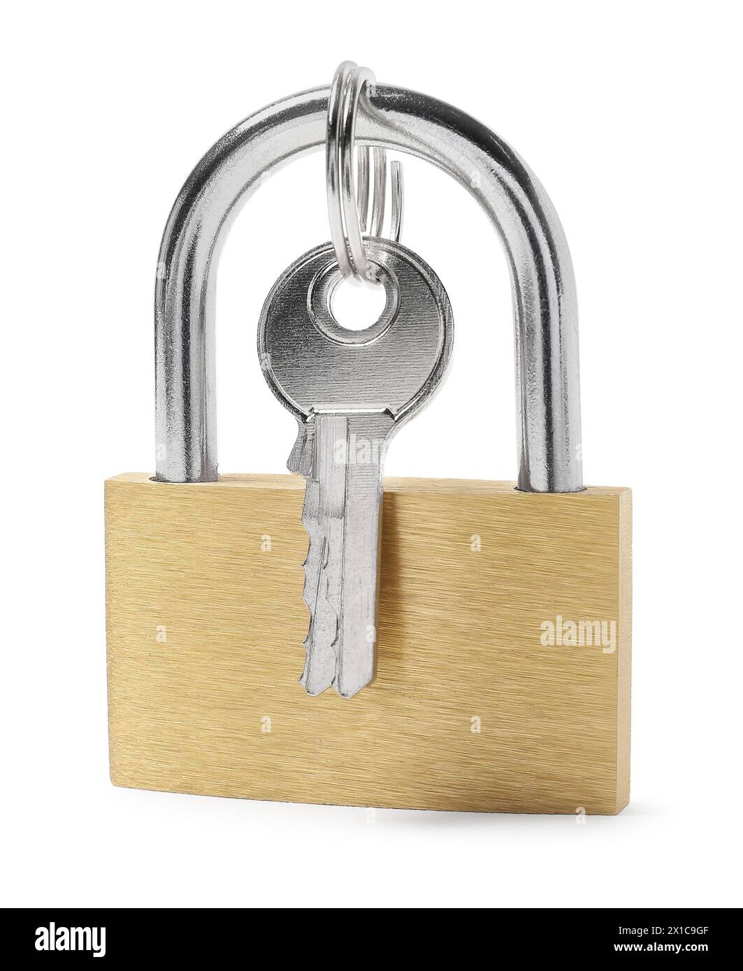 Steel padlock and keys isolated on white Stock Photo - Alamy