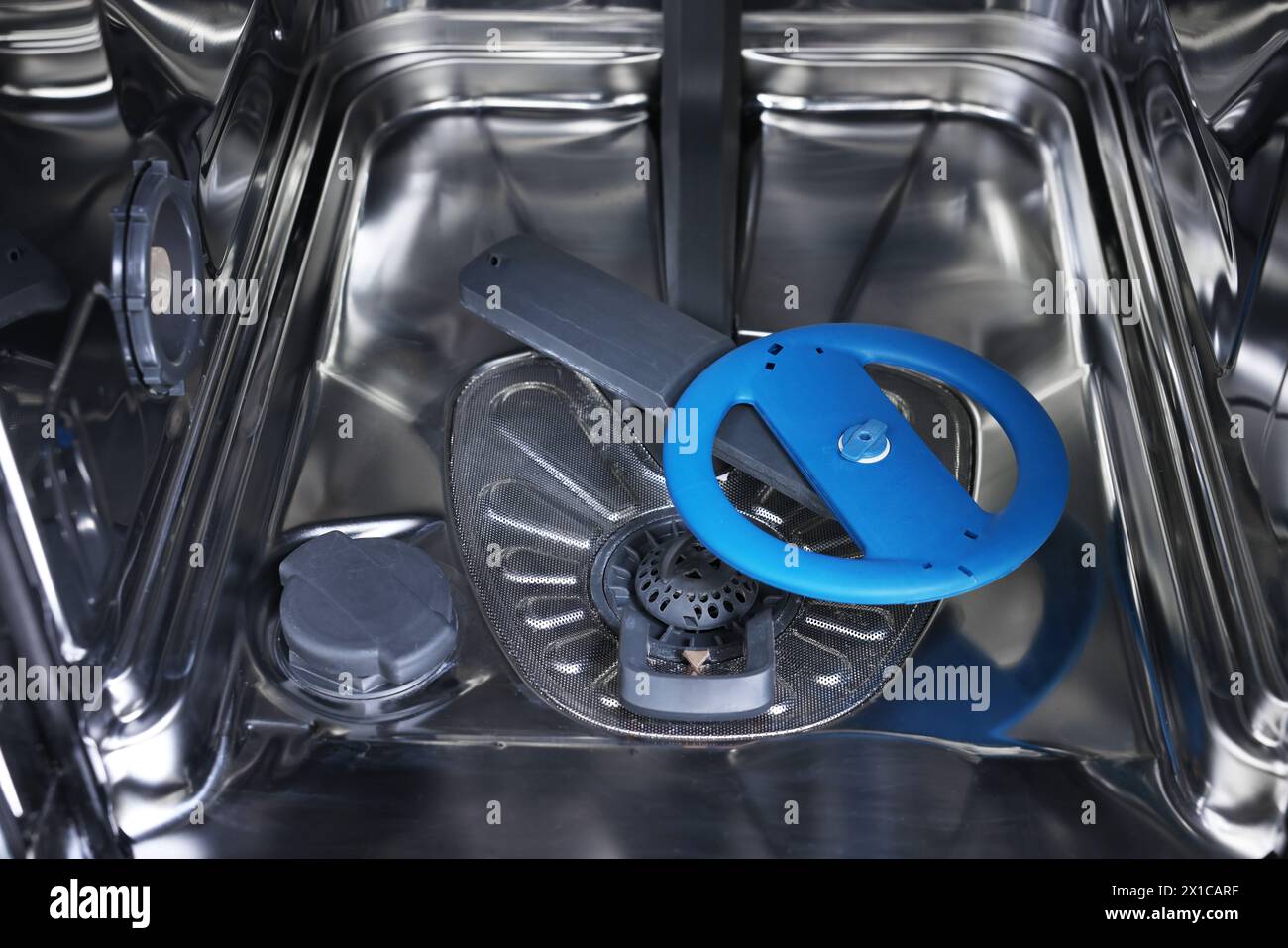 Open clean empty dishwasher, closeup. Home appliance Stock Photo - Alamy