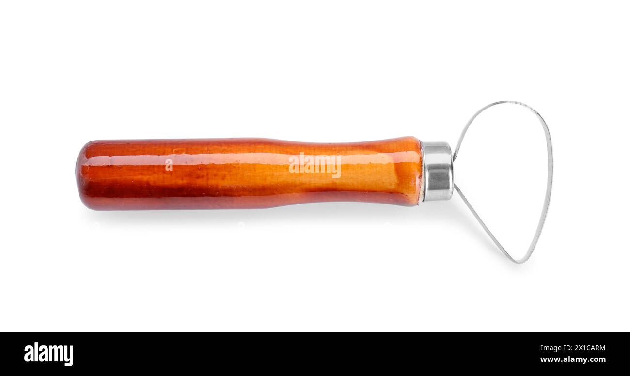 Loop tool for clay crafting isolated on white, top view Stock Photo - Alamy