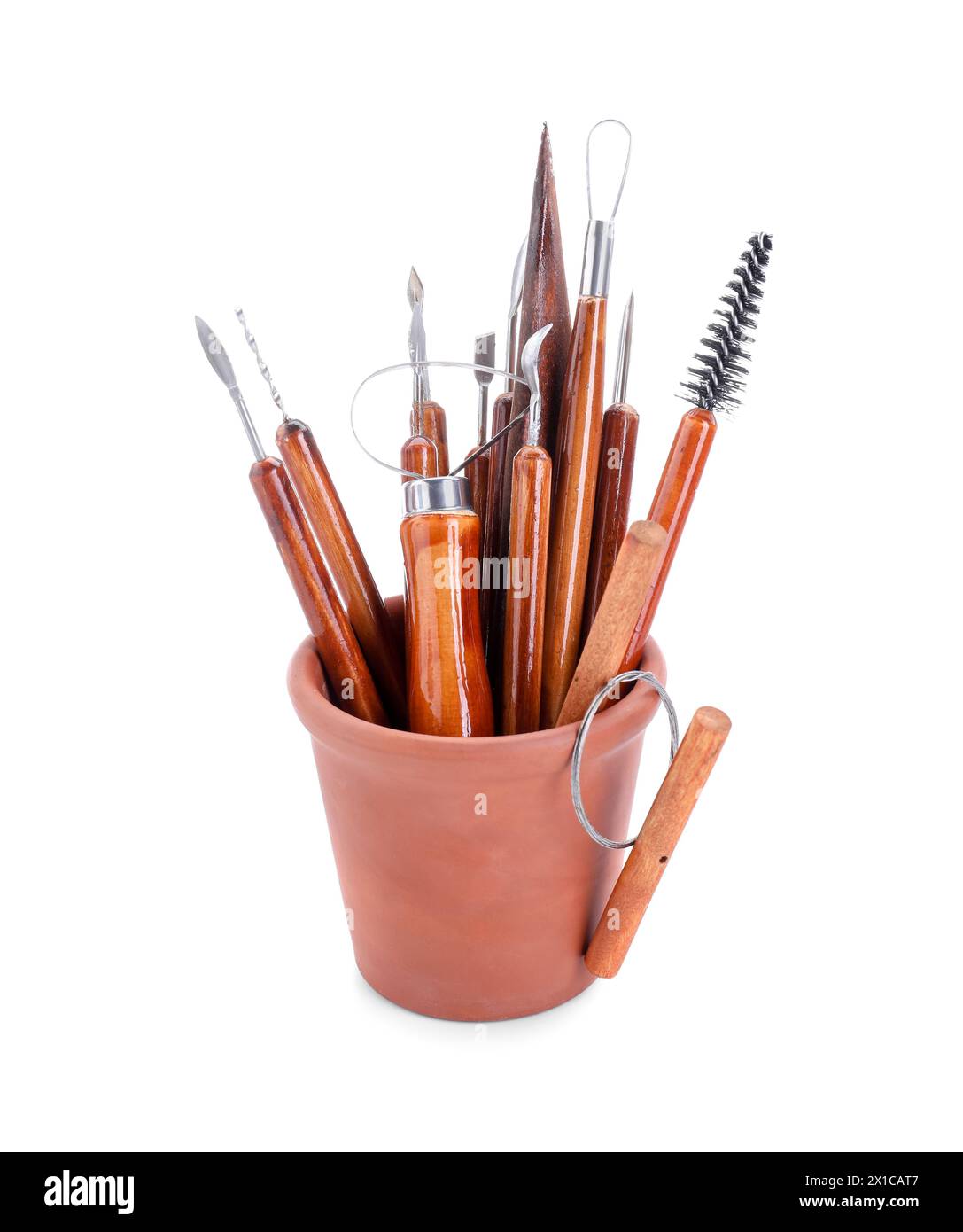 Set of different clay crafting tools isolated on white Stock Photo - Alamy