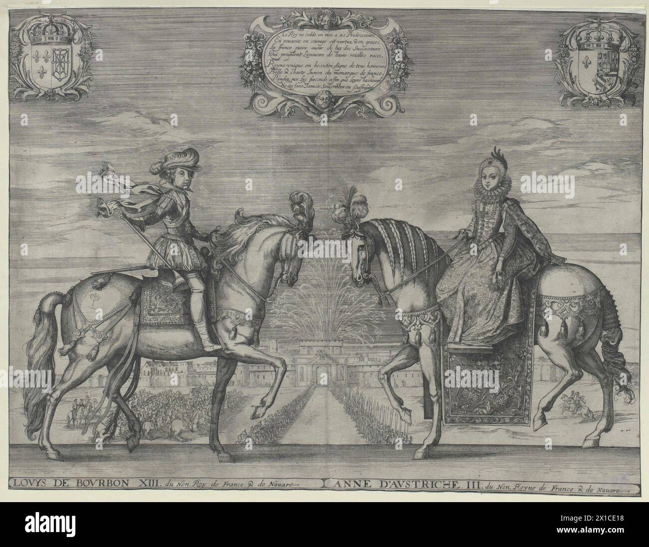 Louis XIII, King of France, and wife Anna con Austria, - 19830422 ...