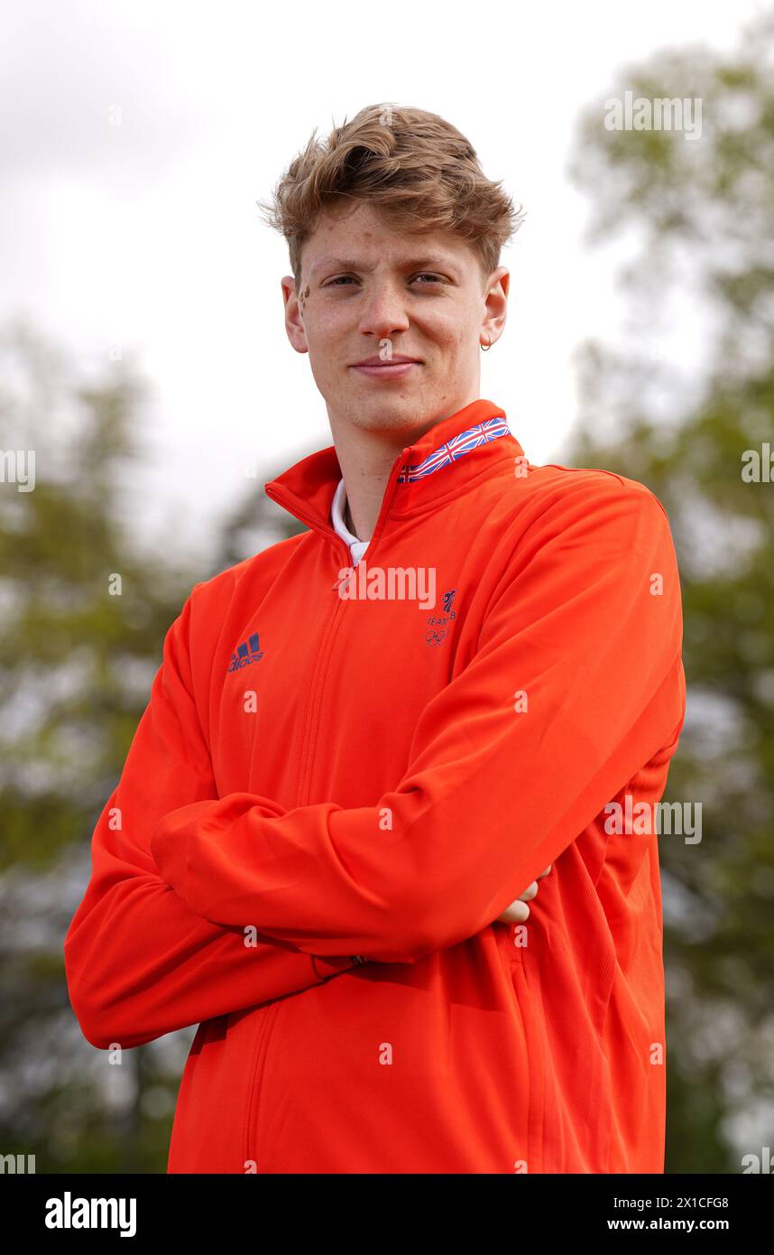 Hector Pardoe during a Team GB media day at Loughborough University ...