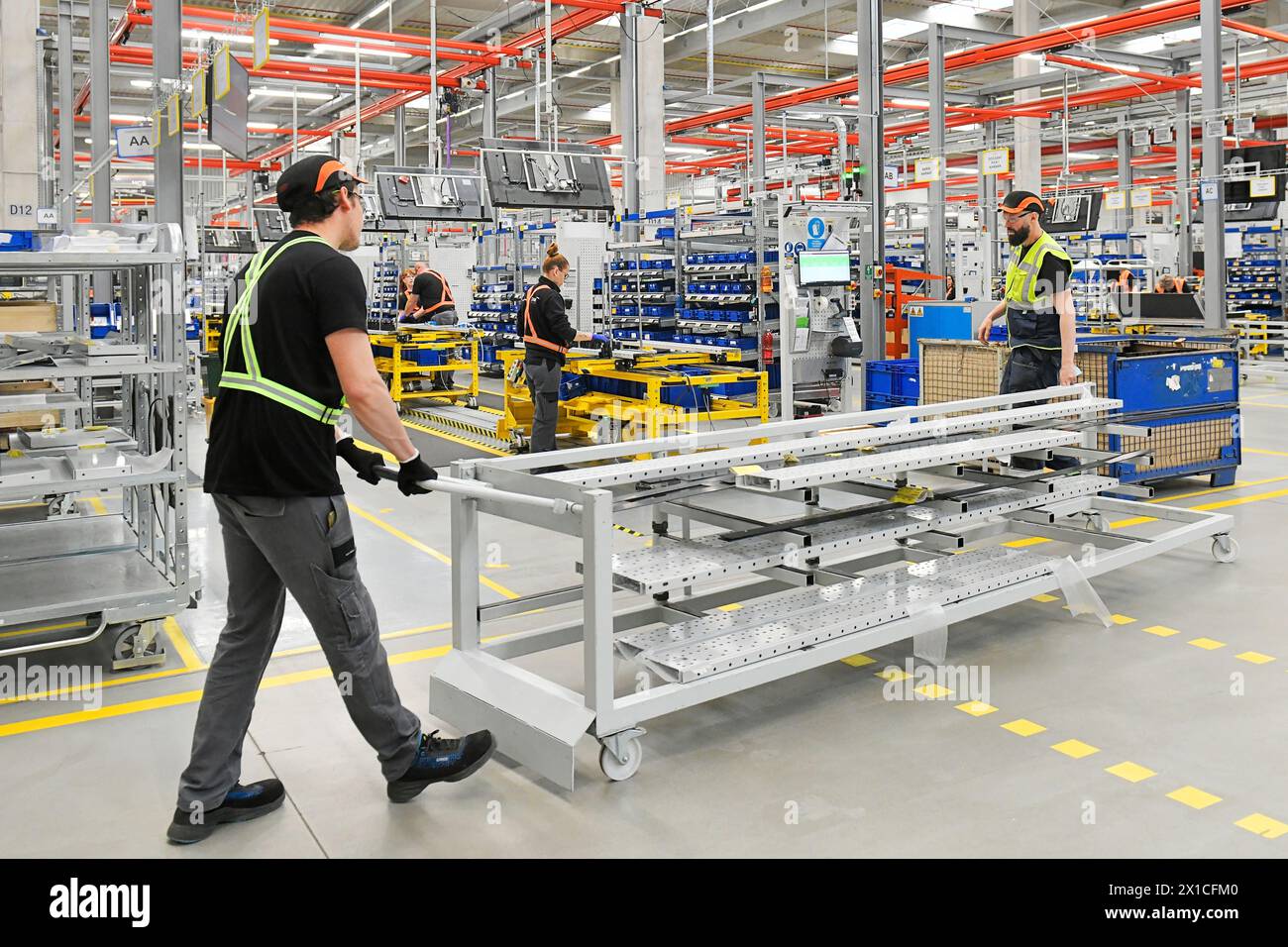 Press day at Dematic manufacturing plant, leading supplier of automated ...