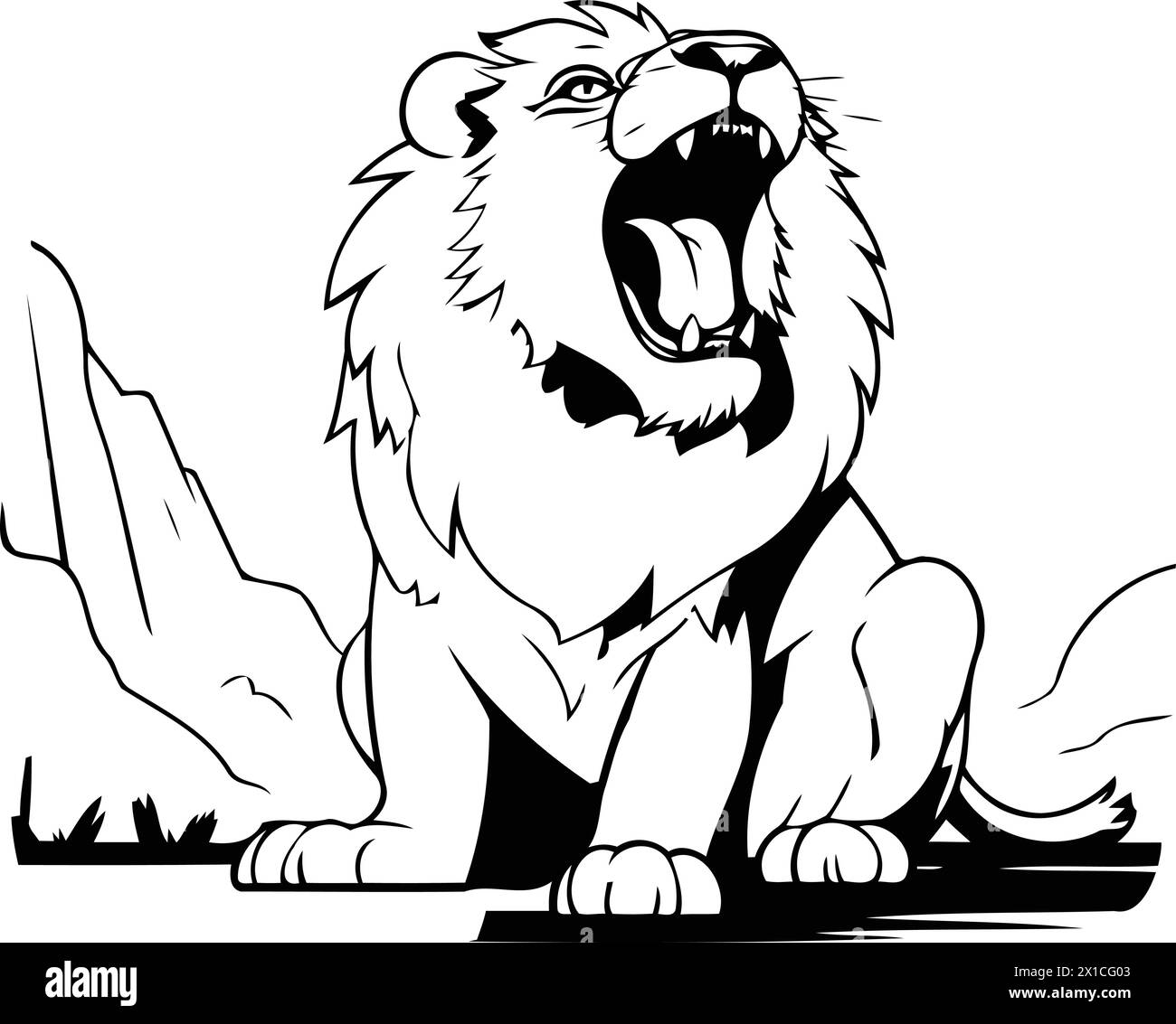 Lion rock art Stock Vector Images - Alamy