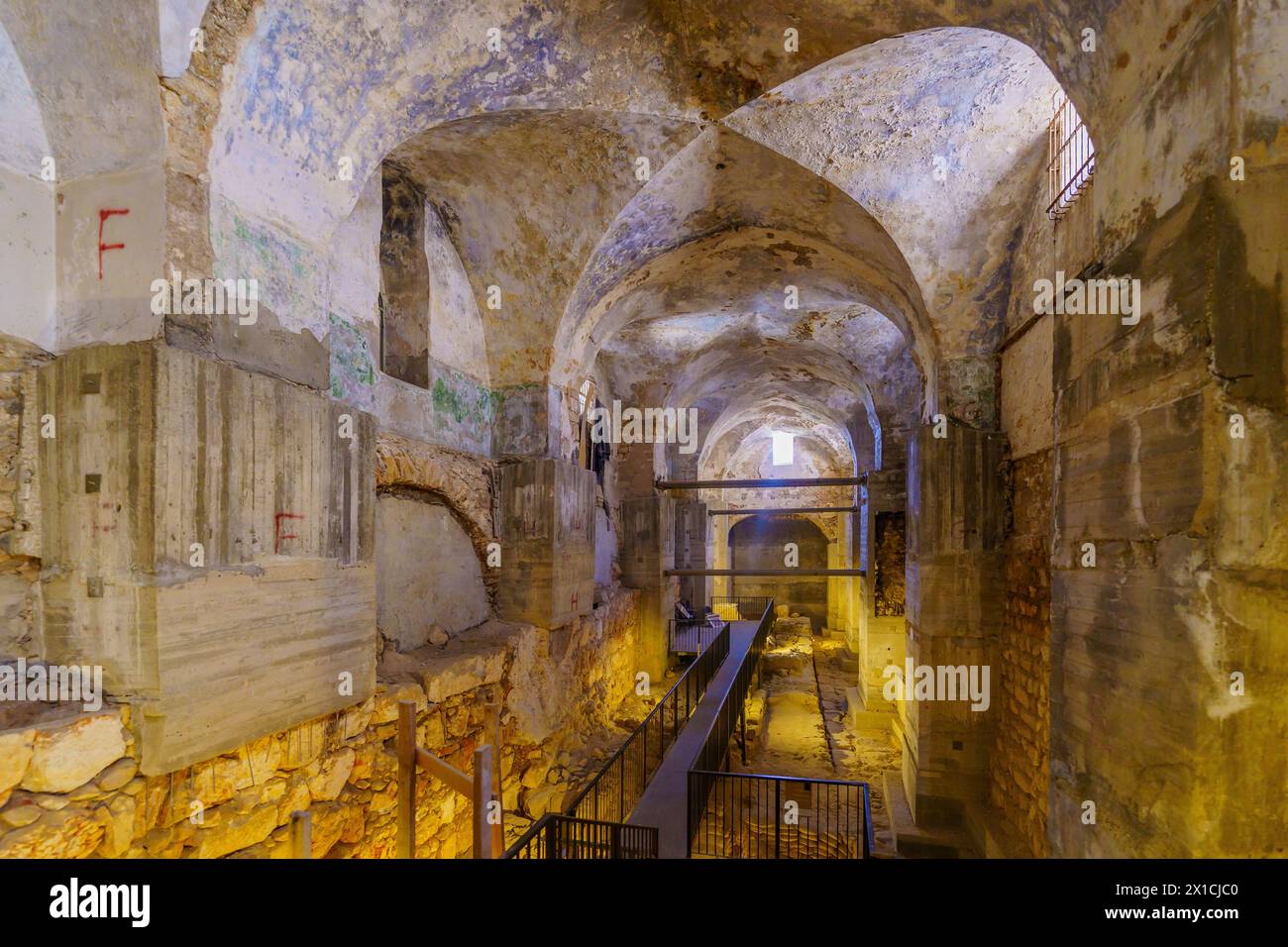 Jerusalem, Israel - April 12, 2024: View of the Kishle, former Ottoman ...