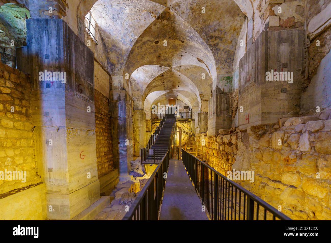 Jerusalem, Israel - April 12, 2024: View of the Kishle, former Ottoman ...