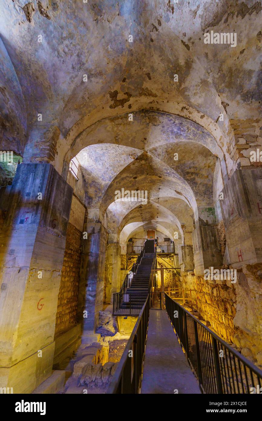 Jerusalem, Israel - April 12, 2024: View of the Kishle, former Ottoman ...