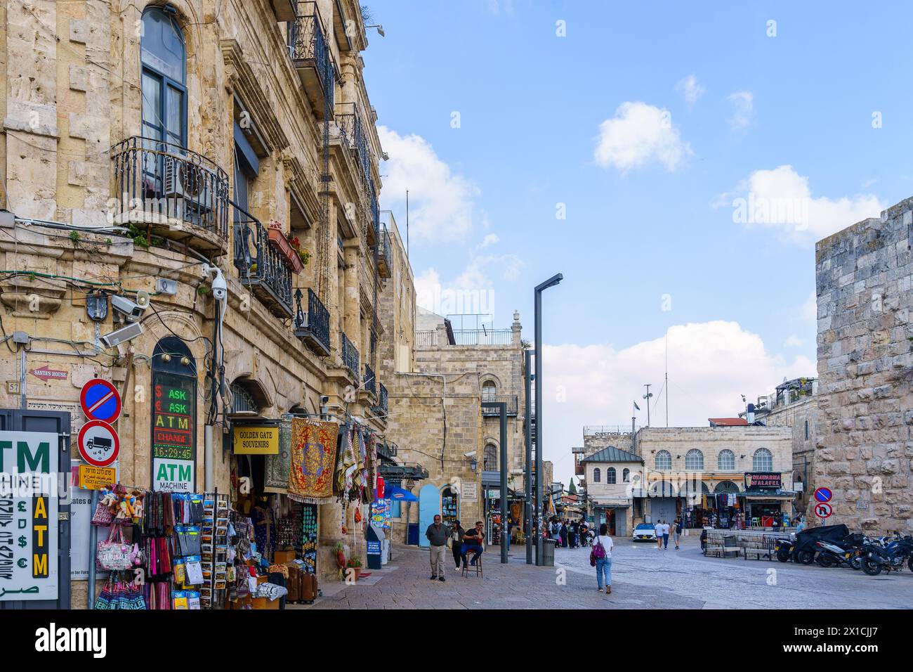 Jerusalem, Israel - April 12, 2024: Scene of the Omar Ibn El-Khattab ...