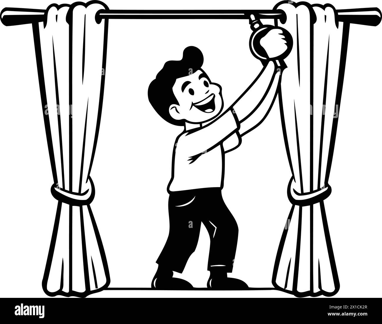 Doing pull ups vector hi-res stock photography and images - Alamy