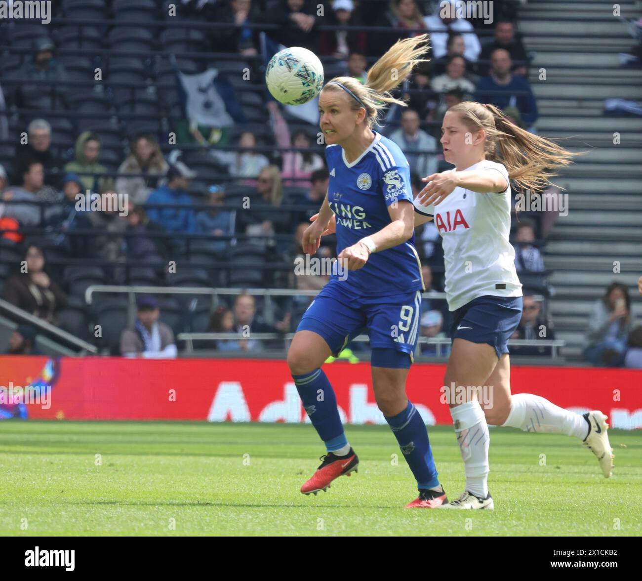 LONDON, ENGLAND -Lena Petermann of Leicester City Women in action ...