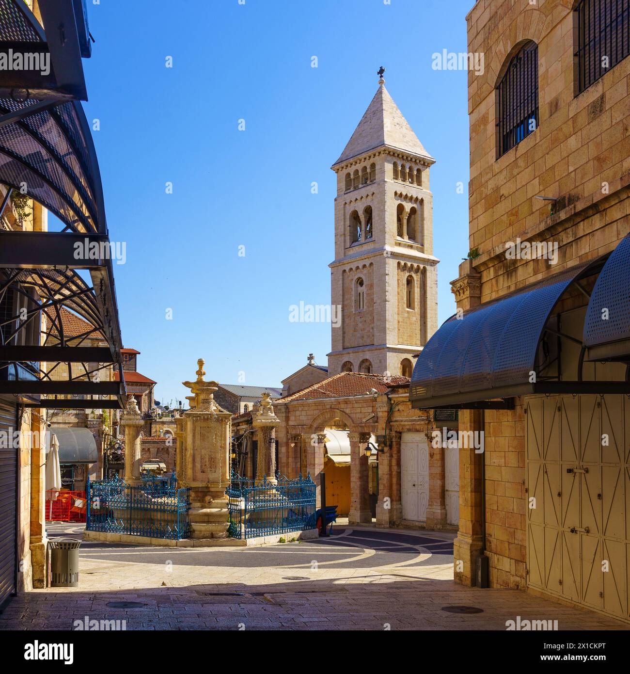 View of the Muristan complex, and the Lutheran Church of the Redeemer ...